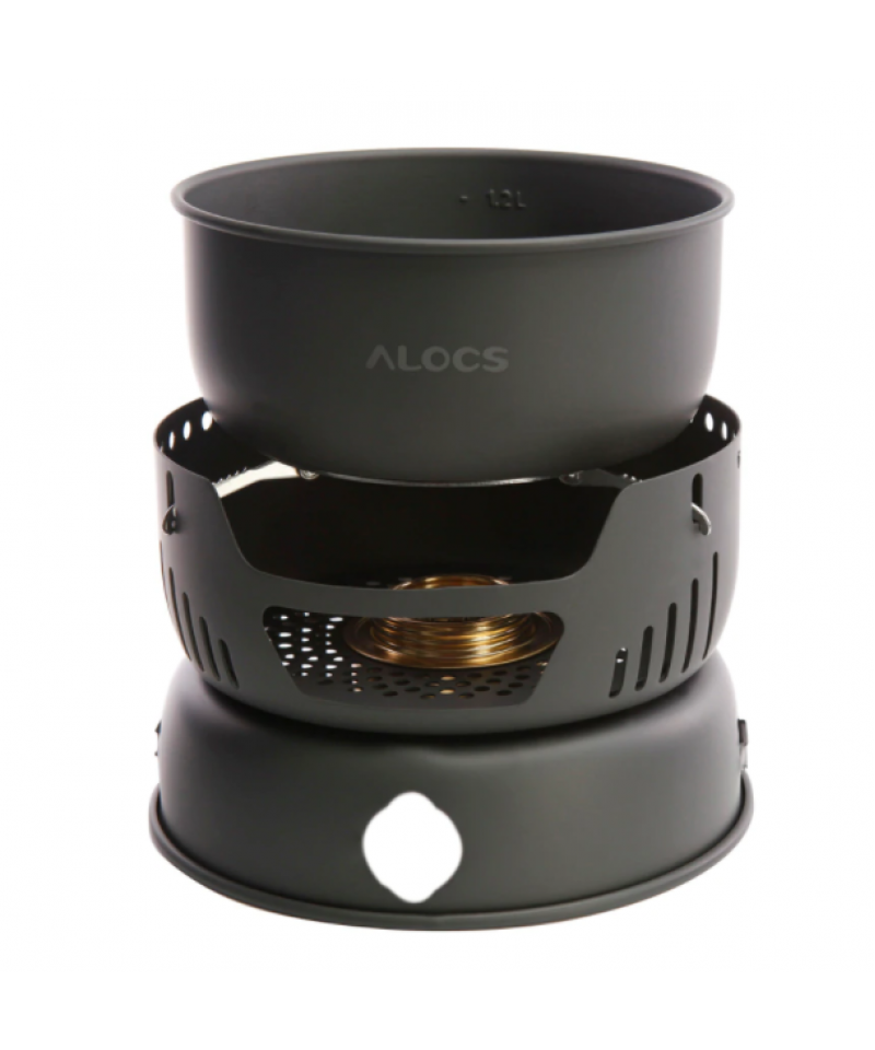 Alocs Kamp Pişirme Seti 10 Parça Alkol Ocaklı